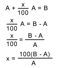 Porcentaje de incremento